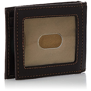 Columbia Men's Leather Front Pocket Wallet Card Holder for Travel