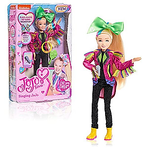 JoJo Siwa 10 Inch Singing Doll, Sings Hit Song Titled "Non-Stop", Pink Jacket with Rainbow Fringe, by Just Play