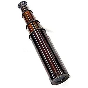 Solid Brass Brown Antique Spyglass Telescope- 15 inch Long