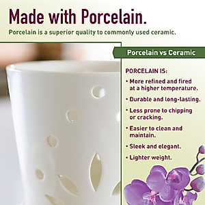 Atri Orchid Pot with Holes–6.5" Porcelain Indoor Orchid Planter–Large Orchid Pots for Repotting–Ceramic Orchid Planter–Drainage Holes