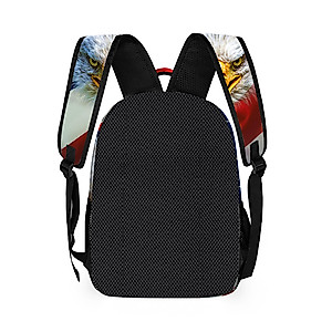 DTCCET Classic Eagle Backpack, American Flag Laptop Bag Cool Daypack with Multiple Pockets, 3D Printed Shoulders Backpack(Eagle & American Flag)