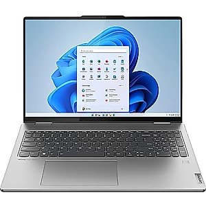 Lenovo Yoga 7 16" WUXGA Touch 2-in-1 Laptop, 360° flip-and-fold Design, AMD Ryzen 5 7535U, 8GB RAM 256GB SSD, AMD Radeon 660M Graphics, Fingerprint, Backlit KB, Win11, Arctic Grey, TECL Bundle