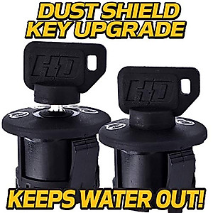 HD Switch Starter Ignition Key Switch Replaces AYP, Husqvarna, Craftsman, Sears, Poulan Lawn Mower Rider 193350, 532193350 with 2 Keys & Free Carabiner