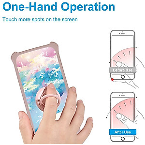 jioeuinly Case for Moto Thinkphone Case Compatible with Motorola Thinkphone Phone Case Cover [with Tempered Glass Screen Protector][Hard PC + Soft Silicone][Ring Support] [Luminous Effect] YGF-GL