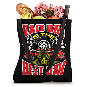 Race Day Is the Best Day Cool Stock Car Racing Tote Bag