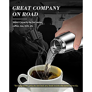 Spardar 12V Car Boiler Electric Travel Portable Kettle Fast Water Boiler Car Coffee Maker& Heater with LED Indicator Light for Water, Tea, Coffee and Milk