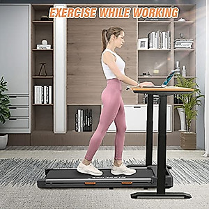 Elseluck Walking Pad, Under Desk Treadmill for Home Office, 2 in 1 Portable Walking Treadmill with Remote Control, Walking Jogging Machine in LED Display