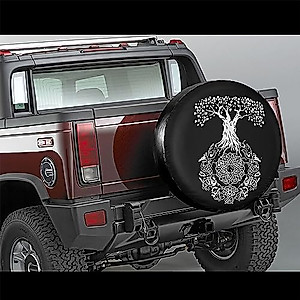 Celtic Tree of Life Tire Cover Spare Tire Type Cover Wheel Protectors Weatherproof Universal for Truck, Trailer Rv, SUV 17 Inch