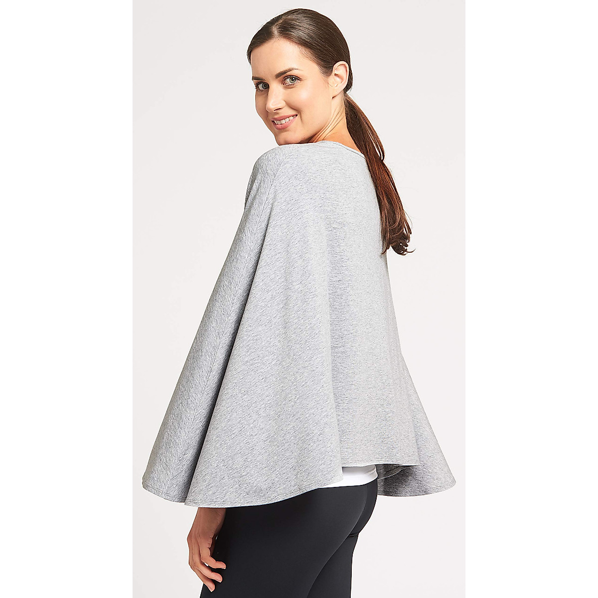 Solbari UPF 50+ Women's Sun Protection Sensitive Shrug - One Size - Light Grey Marle - UV Protection, Sun Protective