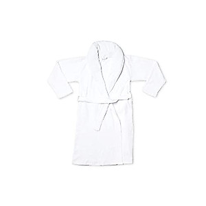 Gravity Blankets x Modernist Weighted Terrycloth Robe, Unisex Terrycloth Robe, White / Medium, Warm Bathroom Robe, 3 Pounds
