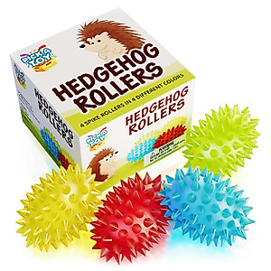 Spiky Balls Stim Toy 4 Pcs Set, Picking Desk Fidgets for Kids & Adults, ADHD Autism, Sensory Fidget Toys for School, Stress Relief and Boost Focus