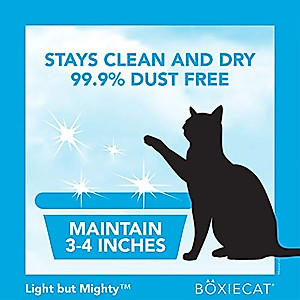 Boxiecat Air Lightweight Premium Clumping Cat Litter -Scent Free- 6.5 lb- Plant-Based Formula- Stays Ultra Clean, Longer Lasting Odor Control, 99.9% Dust Free