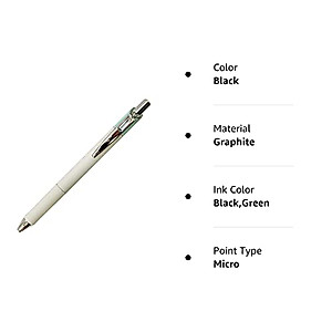 Pentel EnerGel Clena Retractable Liquid Gel Pen, Micro Fine Point 0.3mm Needle Tip, Black Ink, Mint Green Body (BLN73LK-A)