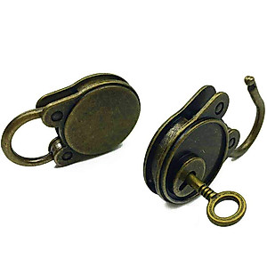 Hyamass 3pcs Vintage Antique Style Mini Archaize Padlocks Key Lock with Keys (Bronze)