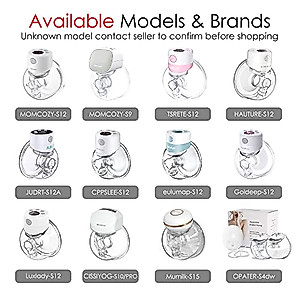 QIUXQIU Wearable Breast Pump Milk Collector Cup Accessories, Compatible with for TSRETE Momcozy S9/S10/S12 Wearable Breast Pump Include Duckbill Valve&Silicone Diaphragm&24mm Flange&Linker 1 PCS