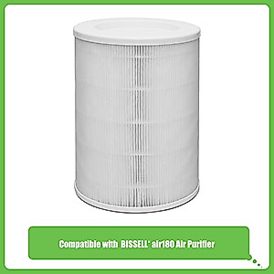 Hichoryer Air180 and Air180 max Replacement Filter, Compatible with BISSELL® Air180 Series Air Purifier, 3-IN-1 H13 True HEPA Filter Set, Compare to Part #3502, 2 Pack