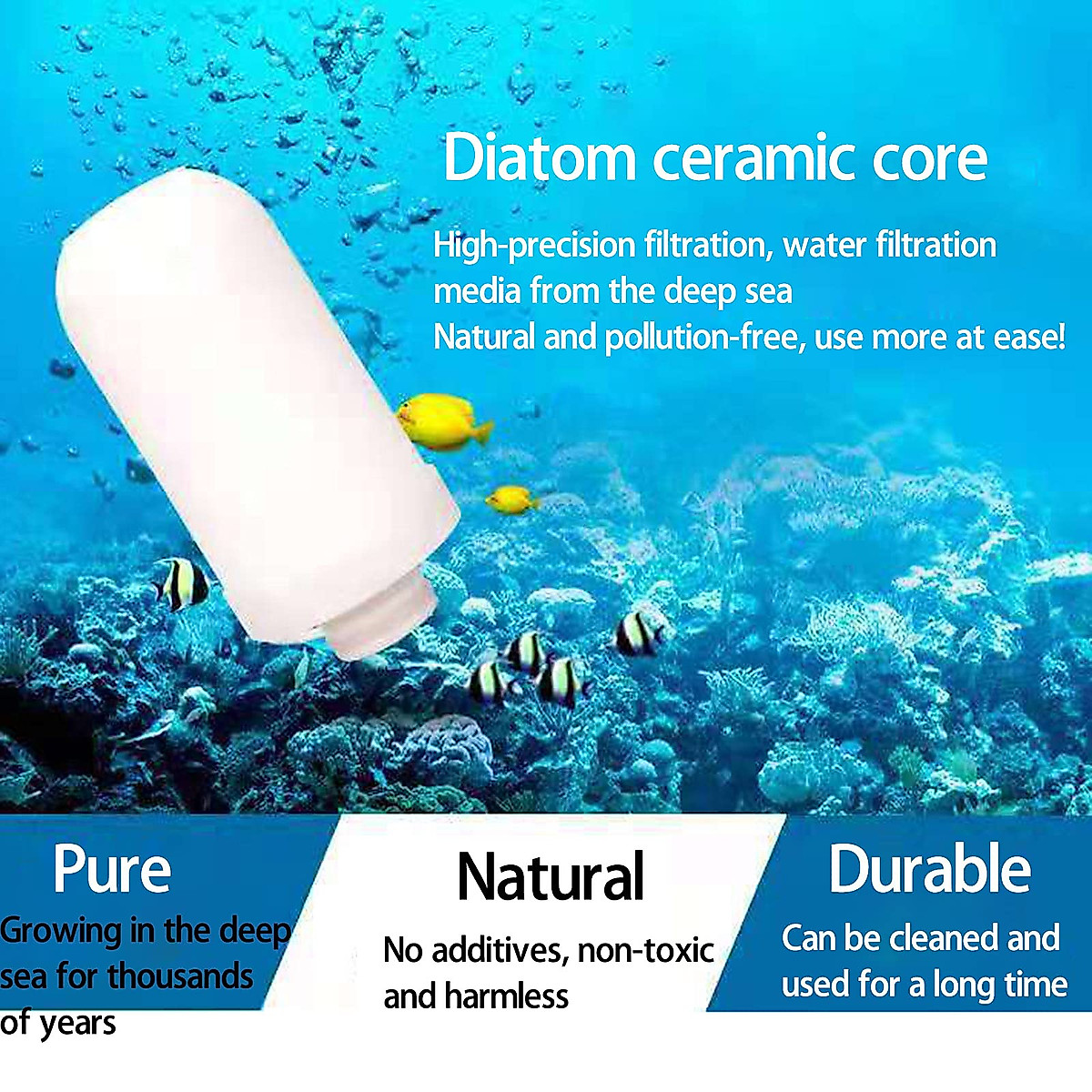 CJGS Stainless-Steel Faucet Water Filter - Water Filter, Tap Water Filter, Fits for Standard Universal Interface,ater Filter Taps-No Need for Electricity, Durable