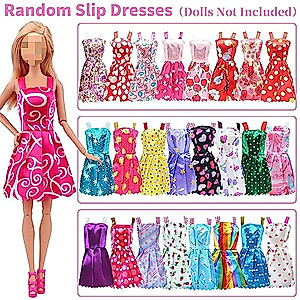 UNICORN ELEMENT 43 Pcs Doll Clothes and Accessories, Include 2 Skirts 2 Fashion Skirts 5 Mini Skirts 2 Swimwears 2 Fashions 10 Shoes 10 Hangers 10 Necklaces for 11.5 Inch Doll(NO Doll)