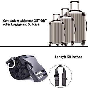 Car Seat Travel Belt, Car Seat Travel Strap for Kids, Convert Car Seats and Luggage into an Airport Car Seat Stroller, Compatible with Most 13in-56in Luggage and suitcases
