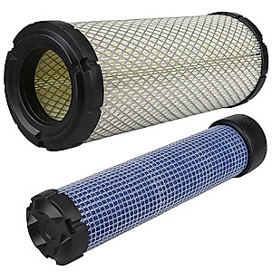 25 083 01-S Outer Air Filter & 25 083 04-S Inner Filter Compatible with Kawasaki 11013-7020 11013-7019 11013-7044 11013-7045 Kubota TA040-93230 TA040-93220 Lawn Mover M131802 M131803