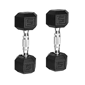 Cap Barbell Rubber Hex Dumbbell Set, 150-Pound to CAP Barbell Rubber Coated Dumbbell Set with Storage Rack (150-Pound)