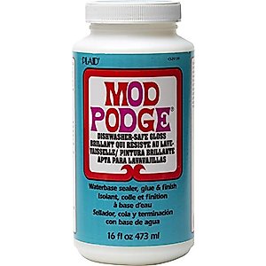 Mod Podge Dishwasher Safe Waterbase Sealer, Glue and Finish (16-Ounce), CS25139 Gloss