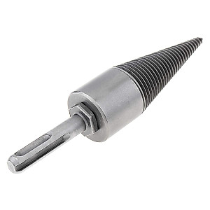 ChgImposs 30MM/1.18Inch Steel Speedy Firewood Drill Bit, Wood Splitter Screw Cone Heavy Duty Splitting Cone Driver Portable Wood Cut Tool for Hand Drill Stick Copper(Round Handle)