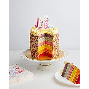 Talking Tables Purple and Pink Happy Birthday Candles Cake Topper | Pastel Party Decorations for Girls Party, Kids, Adults