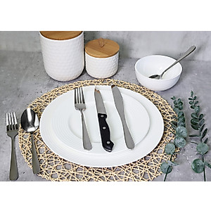 Silverware Set, QOUTIQUE 48 Piece Stainless Steel Flatware, Service for 8 Cutlery Set Utensils, for Home Kitchen Restaurant, Include Knives Spoons Forks Steak Knives, Mirror Polished, Dishwasher Safe