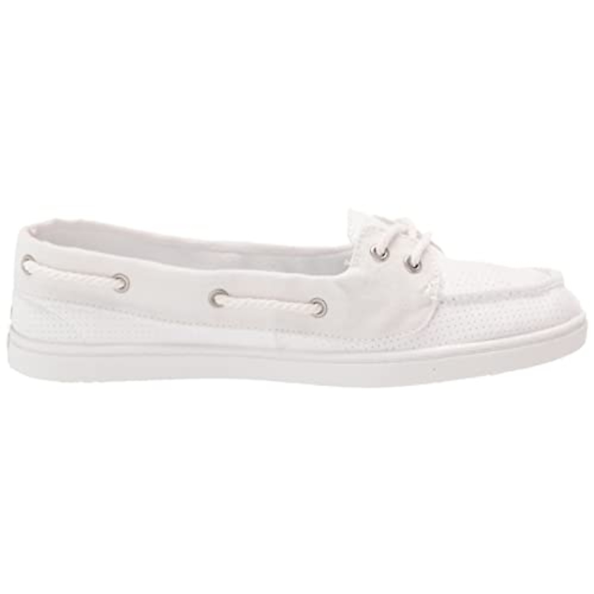 Roxy Women's Ahoy Slip On Boat Shoe Sneaker, White, 7