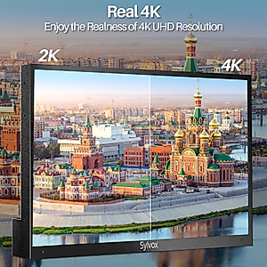 SYLVOX Outdoor TV, 55 inch Waterproof 4K Smart TV, Outdoor Television Support Bluetooth WiFi for Partial Sunshine Areas(Deck Series)