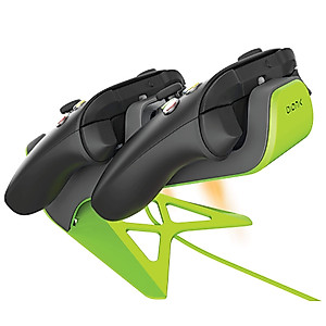 Bionik Power Stand for Xbox Series X/S: Dual Charge & Storage Dock with 2 Rechargeable Batteries-Power Adapter Included (BNK-9070) - Xbox Series X