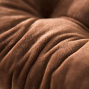 Set of 4 Chair Pads 40 X 40 cm Seat Cushions with Ties Soft Velvet Comfortable Square Cushions, for Dining Chairs Kitchen Living Room Patio Garden Indoor Outdoor,Burgundy,Burgundy