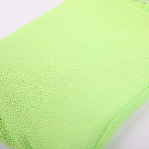 LissomPlume Exfoliating Bath Mitt Unisex Body Rubbing Gloves Scrub Shower Towel Green