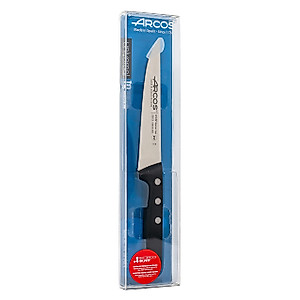 Arcos Kitchen Knife 6 Inch Nitrum Stainless Steel and 150 mm blade. Professional Utilty Knife. Ergonomic Polyoxymethylene POM Handle. Series Universal. Color Black
