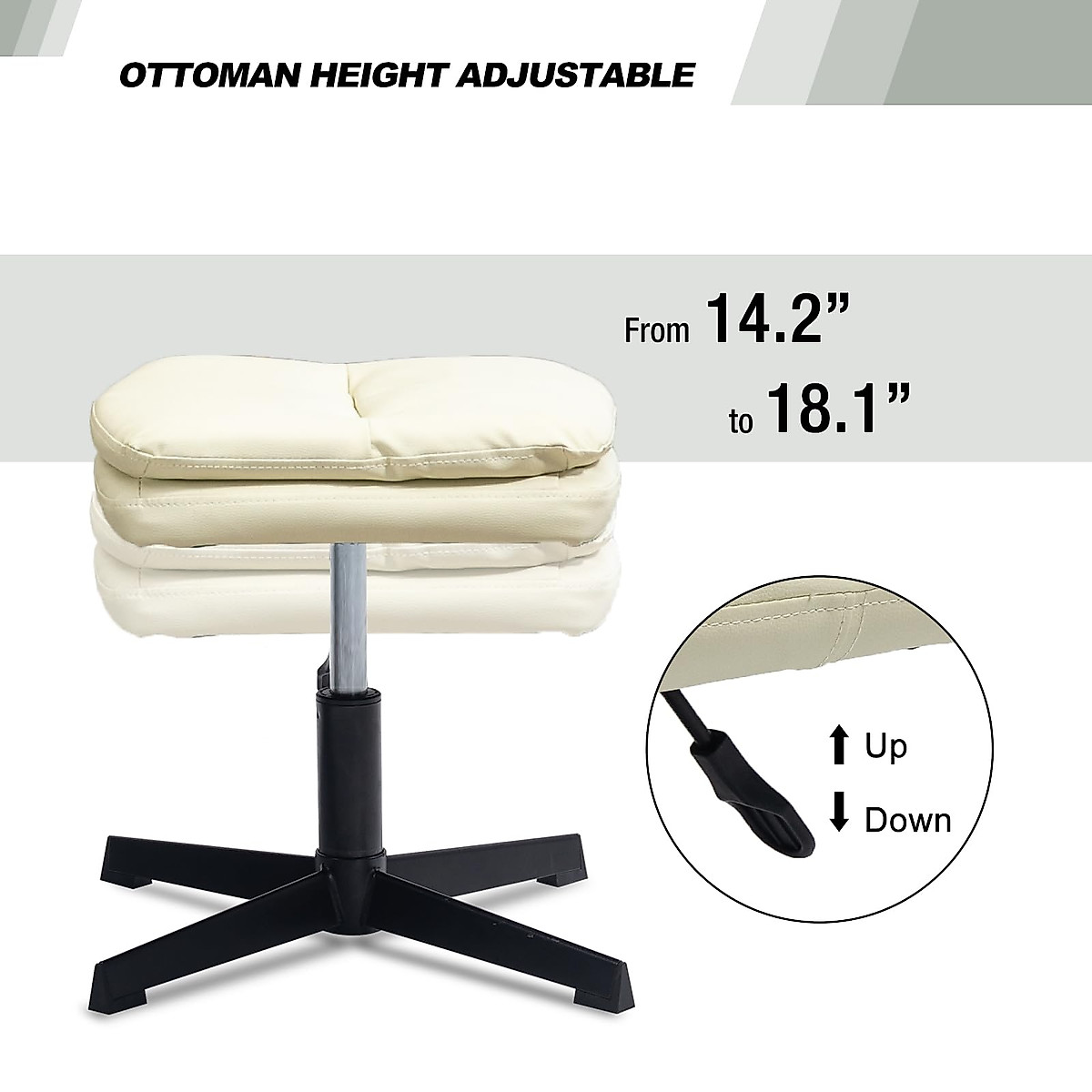 Belandi High Back Office Chair with Lifting Headrest - Adjustable Built-in Lumbar Support Flip Arms, Ergonomic Computer Desk Leather Chair Home Office Work Chairs,Thick Padded Strong Metal Base(Pink)