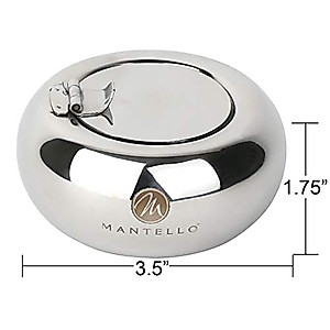 Mantello Ashtray for Outside, Ashtray with Lid Smell Proof, Stainless Steel Home Ashtrays, Ashtray with Cover, Indoor/Outdoor Ashtray