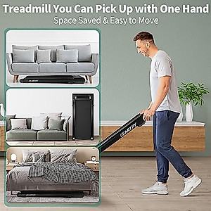 CEARTRY Treadmill with Incline, Under Desk Treadmill with 4% Incline, Walking Pad Treadmill, Incline Treadmill with 12 Preset Programs, Treadmills for Home and Office