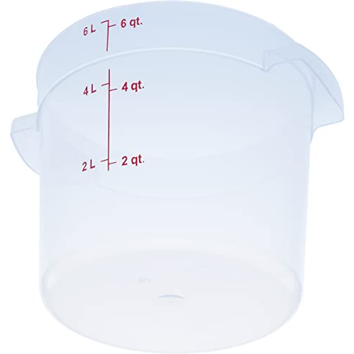 Carlisle FoodService Products CFS StorPlus Plastic Round Food Storage Container, 6 Quart, Clear, (Pack of 12)