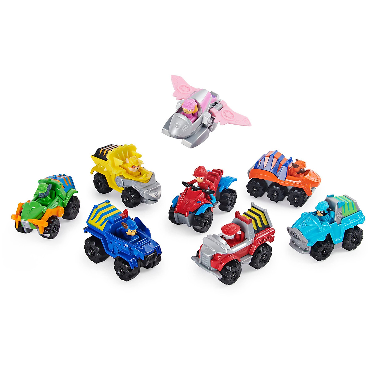 PAW Patrol, True Metal Dino Rescue Gift Pack of 8 Collectible Die-Cast Vehicles, 1:55 Scale