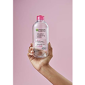 Garnier SkinActive Micellar Water for All Skin Types, Facial Cleanser & Makeup Remover, 13.5 fl. Oz, 1 count (Packaging May Vary)
