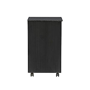 Linon Six Drawer Rolling Storage Corinne Cart, Black 6