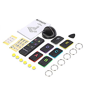 Retekess TH104 Key Finder,Wireless Item Locator,85 dB Beeping Sound,Support Remote Control,131ft Working Range,6 Receivers for Pet,Wallet,Key Tracking