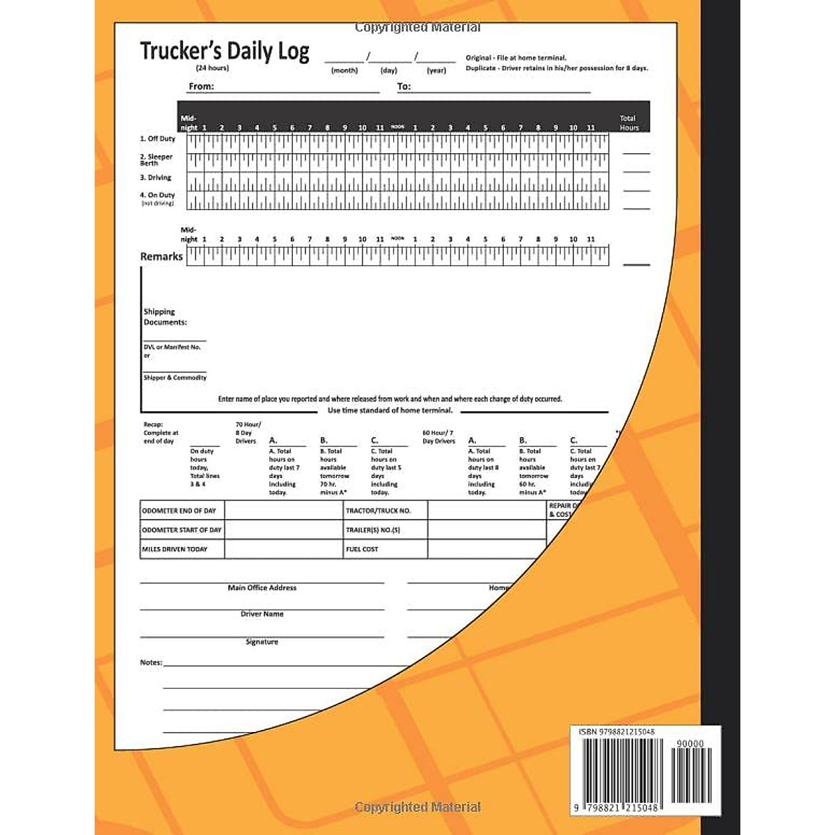 Truckers Dot Log Book: Trucker’s Log Book and OTR Driver