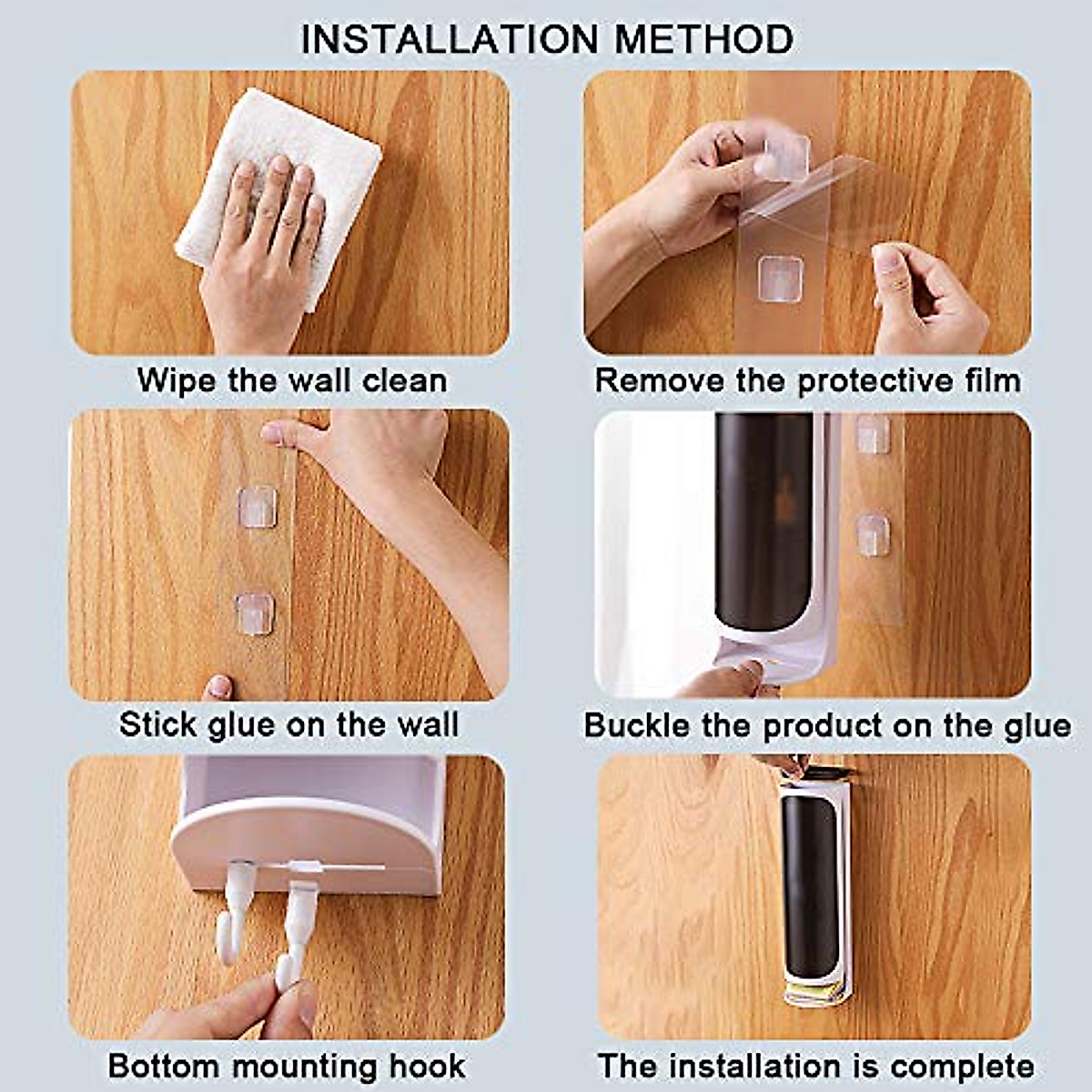 Nail-Free Wall Mount Plastic Bag Holder, 2 Opening Grocery and Shopping Bag Dispenser Hooks, Garbage Bag Organizer With Lid, Office Supplies Home Kitchen Bag Saver for Grocery Bags (White)