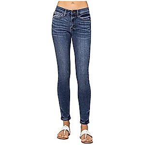 Judy Blue Handsand Mid Rise Skinny (27) Blue