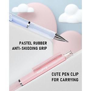 Nicpro 3PCS Pastel Mechanical Pencil Set, 0.9 Mechanical Pencil with 6 Tubes HB Lead 0.9mm, 3PCS Eraser & 9PCS Eraser Refill, Cute School Supplies for Writing, Sketching, Drafting-With Case