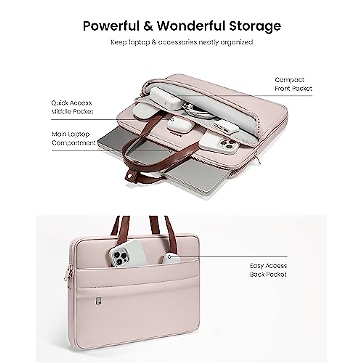 tomtoc Protective Crossbody Laptop Bag Case For 13-14 Inch MacBook, iPad Pro/Air with Magic Keyboard, Surface Pro/Laptop, Copilot PC, Water Resistant