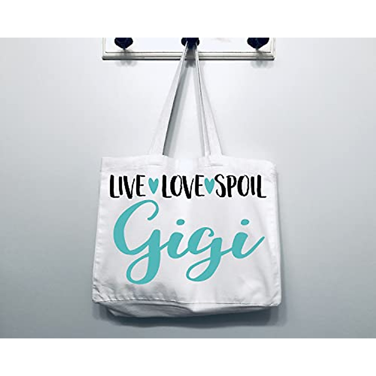COCOVICI Gigi Live Love Spoil Gigi Canvas Tote Bag Grandma Gigi Gift Idea Book Bag