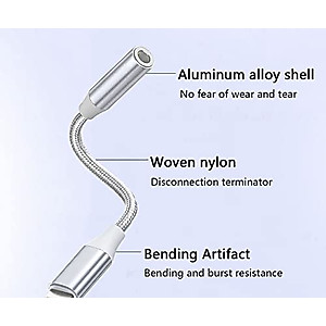 THYBDB Headphone Adapter for iPhone，to 3.5mm Headphone Jack Adapter, Audio Aux Jack Dongle Converter for iPhone 13 Pro max/13 Pro/13/12 Pro max/12 Pro/12/11 Pro/Max/X/Xs Max/XR/SE/7/8